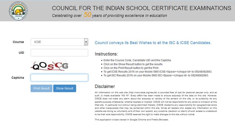 ICSE Results 2016 declared: Here is how to check CISCE/ICSE Class 10th Result 2016 and ISC ...