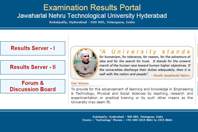 JNTUH results 2016 declared; check jntuhresults.in for B.Tech 4-2 ...