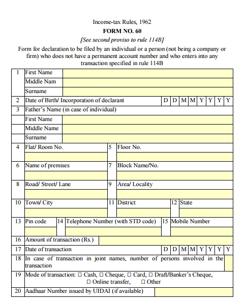 Form 60: Here’s all you need to know if you don’t have a PAN Card ...