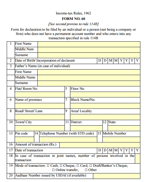 Form 60: Here’s all you need to know if you don’t have a PAN Card ...