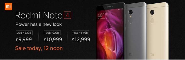 Xiaomi Redmi Note 4 smartphone goes on sale today from 12PM: specs ...