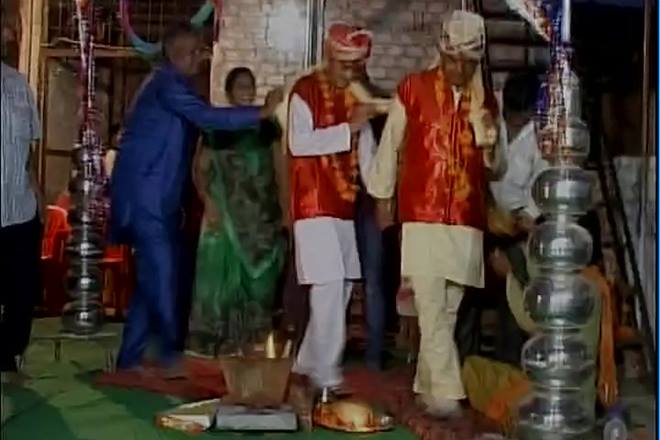 These two Madhya Pradesh men got married to appease the rain Gods; see ...
