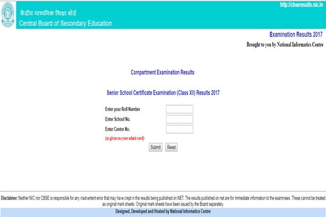 CBSE Compartment Result 2017: Class 12 scores announced at cbseresults ...