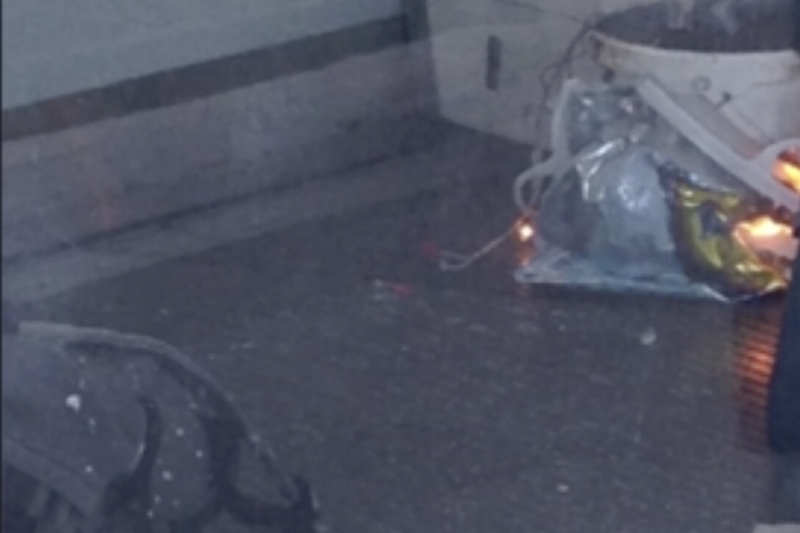London Underground blast: After explosion, flames spew from canister ...