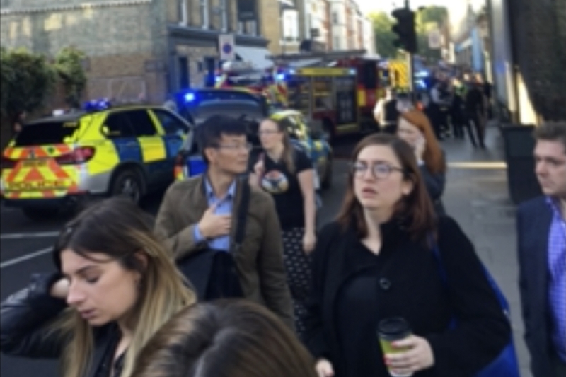 London Underground blast: After explosion, flames spew from canister ...