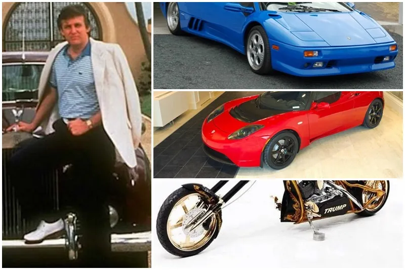 Donald Trump’s car collection: A motorcycle made from gold, Lamborghini ...