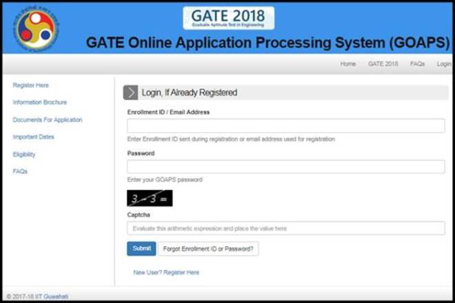 GATE Registration 2018: Apply latest by October 5, last date for ...