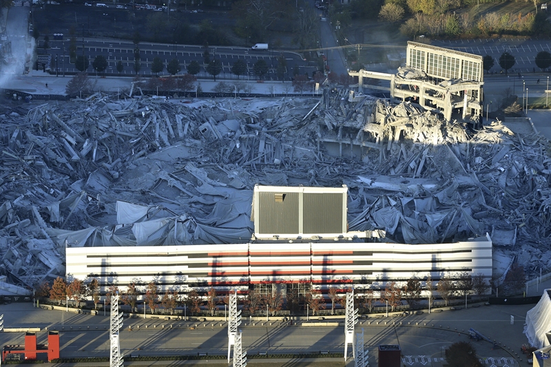 Georgia Dome, among US’ largest domed stadiums, destroyed in scheduled ...