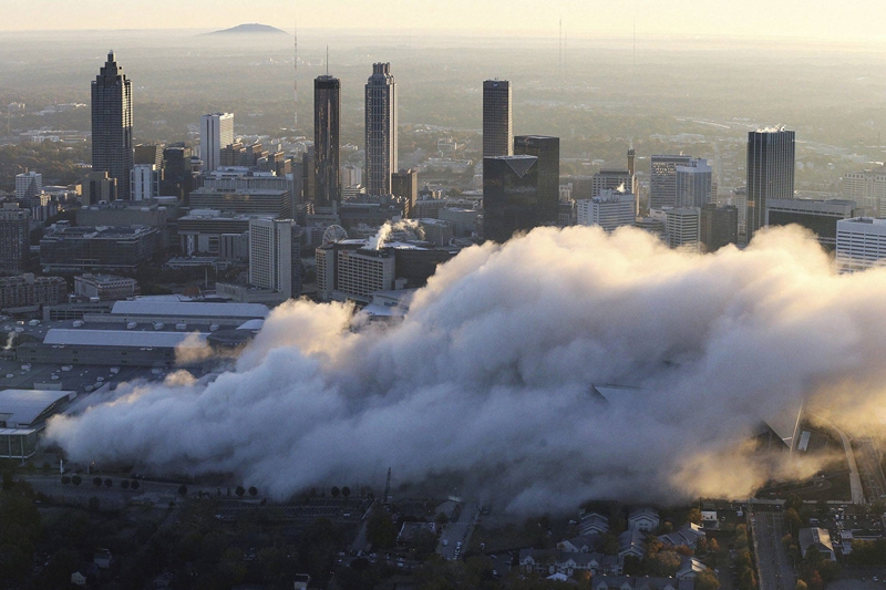 Georgia Dome, among US’ largest domed stadiums, destroyed in scheduled ...