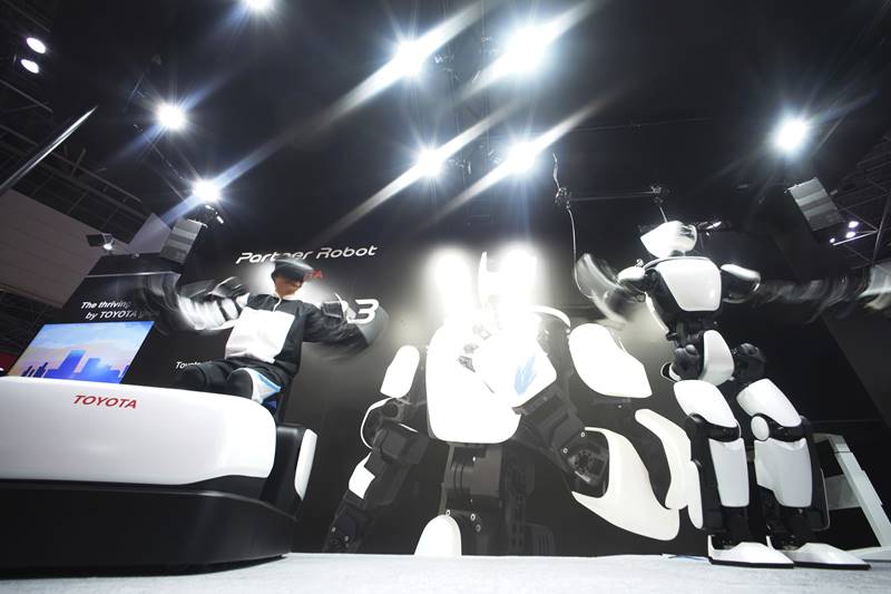 Toyota showcases third generation humanoid robot T-HR3 that mirrors ...