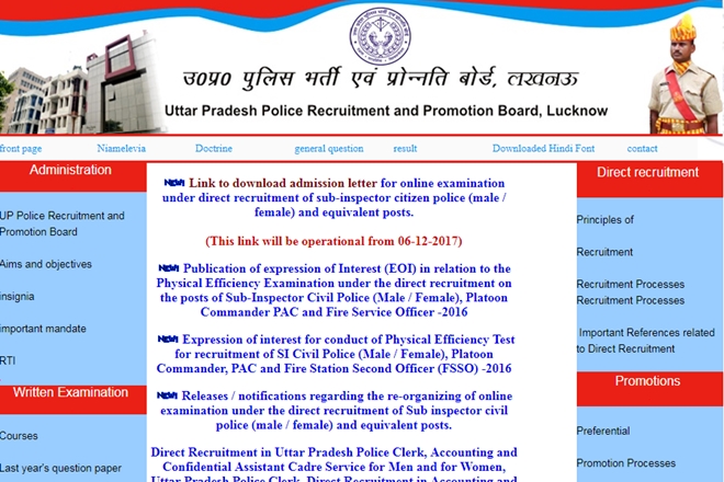 UPPRPB admit card 2017 for sub-inspectors civil police released at uppbpb.gov.in, here is how to ...