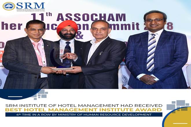 Big achievement for SRM group! Institute of Hotel Management wins this ...