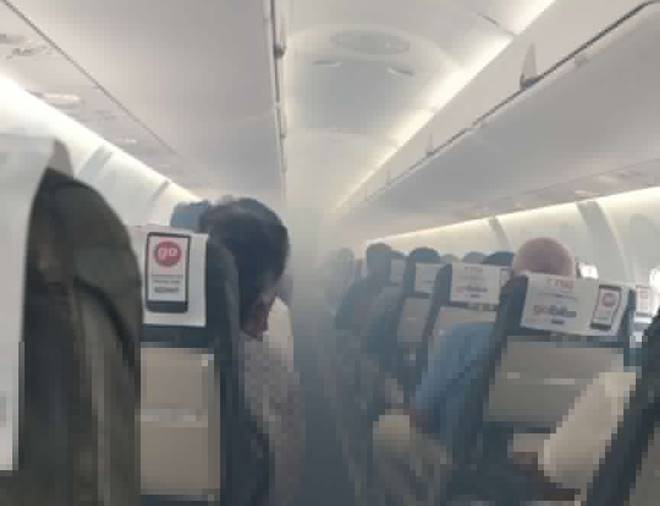 When crew of Coimbatore-Bengaluru Spicejet flight observed light smoke ...