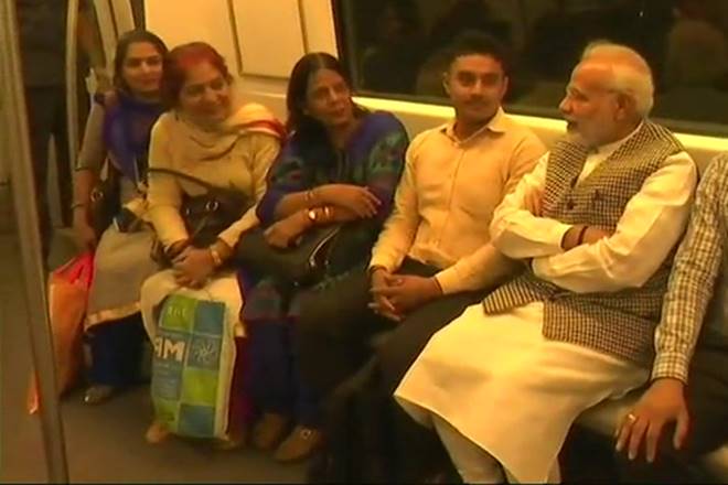 Ride in a metro! When PM Narendra Modi surprised Delhi Metro commuters ...