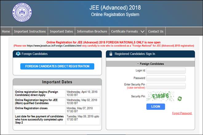 JEE Advanced 2018: Online registration starts on May 2 at www.jeeadv.ac ...