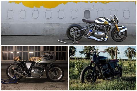 New Royal Enfield Interceptor and Continental GT 650 based custom bikes unveiled at Wheels ...