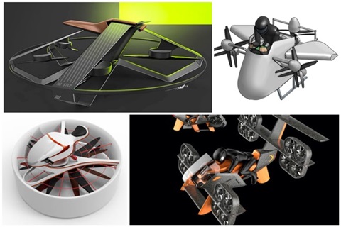 Flying bike designs from Boeing GoFly show how cool flying personal ...