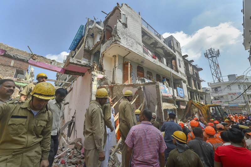 Five dead in building collapse in Delhi’s Ashok Vihar: Pics reveal ...