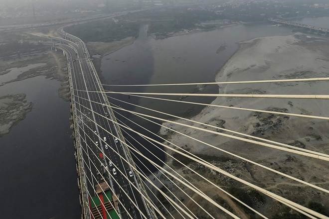 Signature Bridge, India’s 1st asymmetrical cable-stayed bridge, is ...