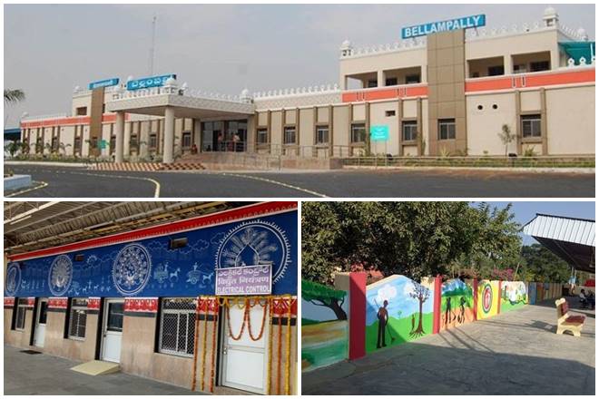 Indian Railways gives a ravishing makeover to Bellampalli station along ...