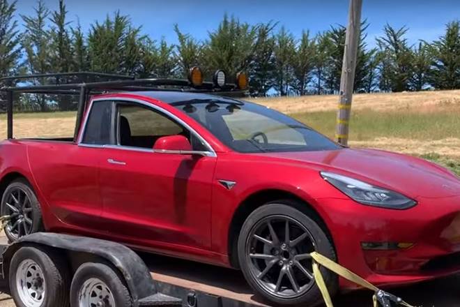 Watch: Tesla Model 3 transformed into a pick-up truck - Car News | The ...