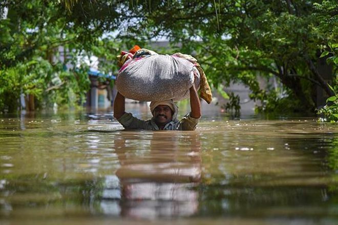 Andhra Pradesh floods: Krishna river in spate, dozens of villages ...