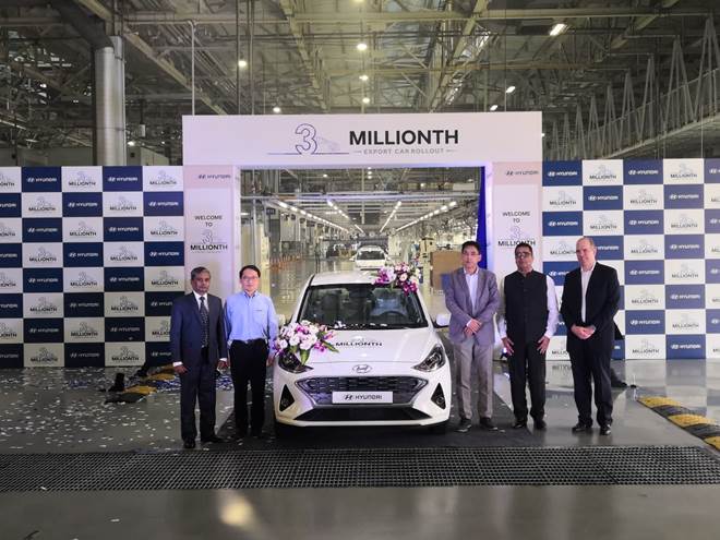 Hyundai India rolls out 3 millionth export car, targets 2 lakh car exports in 2020 - Car News ...