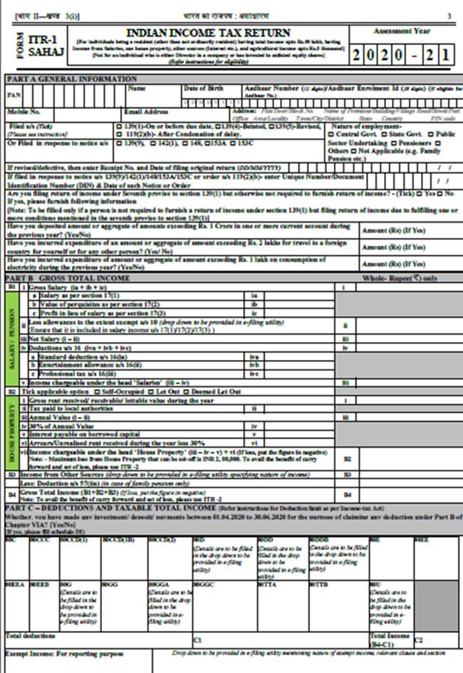 New Income Tax Return (ITR) forms for AY 2020-21 notified; Check ...
