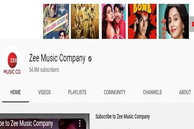 Zee Music, the 2nd-most subscribed Indian music channel on YouTube ...