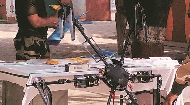 Pakistan drone shot down by BSF along International Border in Jammu and ...