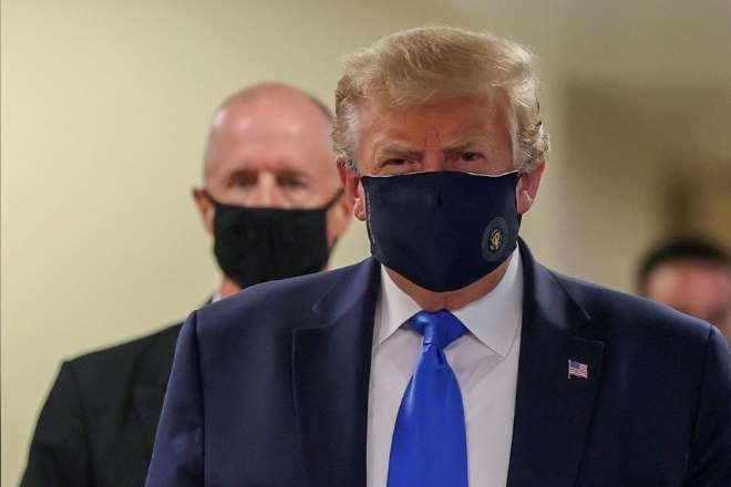Maskup Finally! Donald Trump dons masks in public after avoiding it for ...