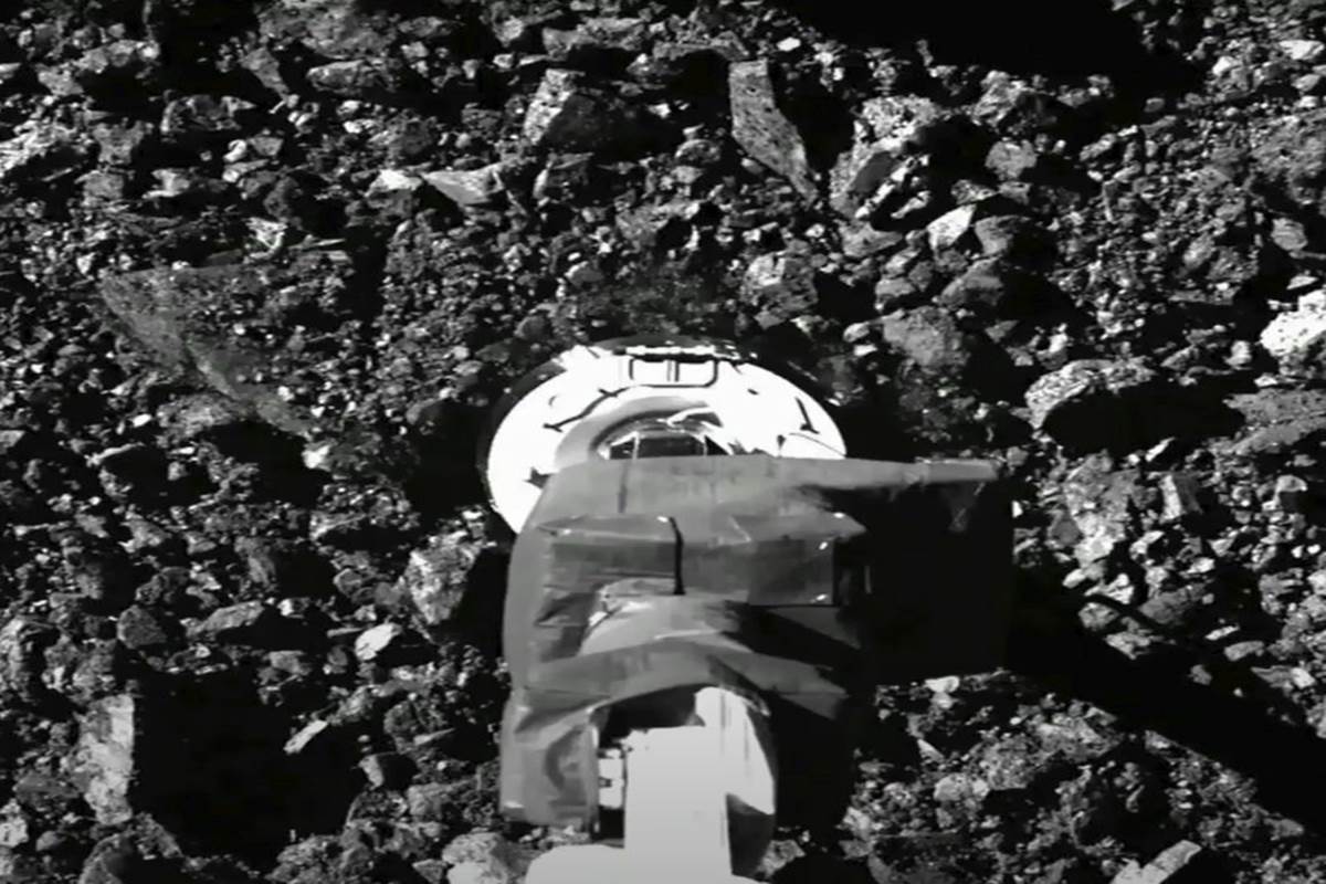 NASA spacecraft sent asteroid rubble flying in sample grab - Science ...