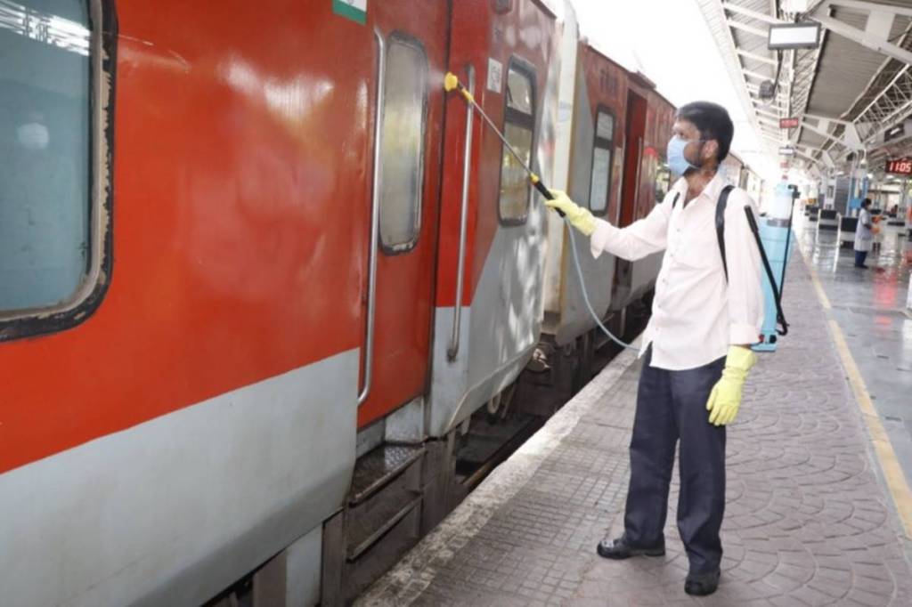 COVID-19 2nd wave: Indian Railways undertakes cleaning, disinfection of ...