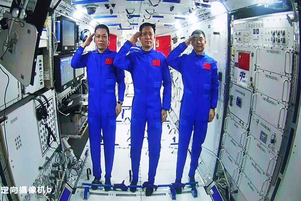 Chinese astronauts make first space walk outside new station - Science ...