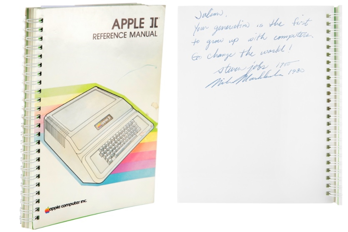 Rare Apple II manual inscribed and signed by Steve Jobs sells at ...