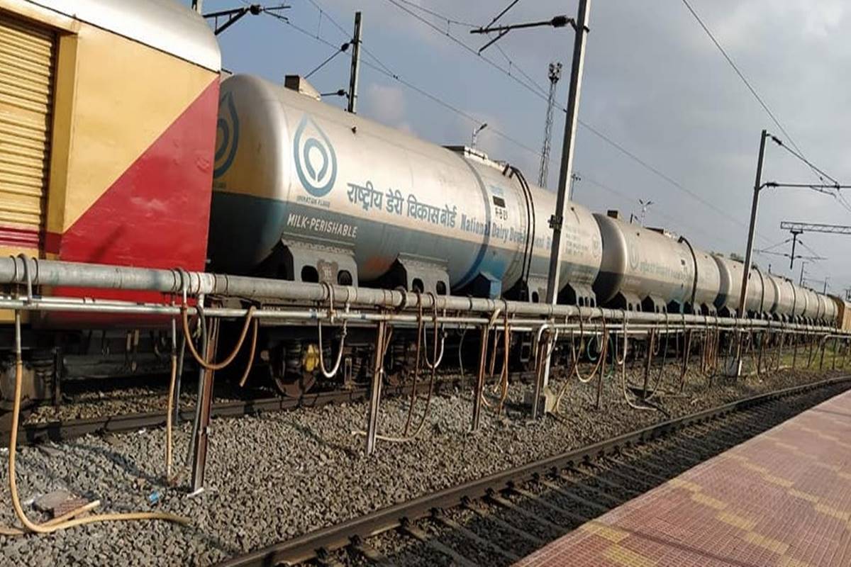 Milk transportation from Renigunta to Delhi: Indian Railways Doodh ...