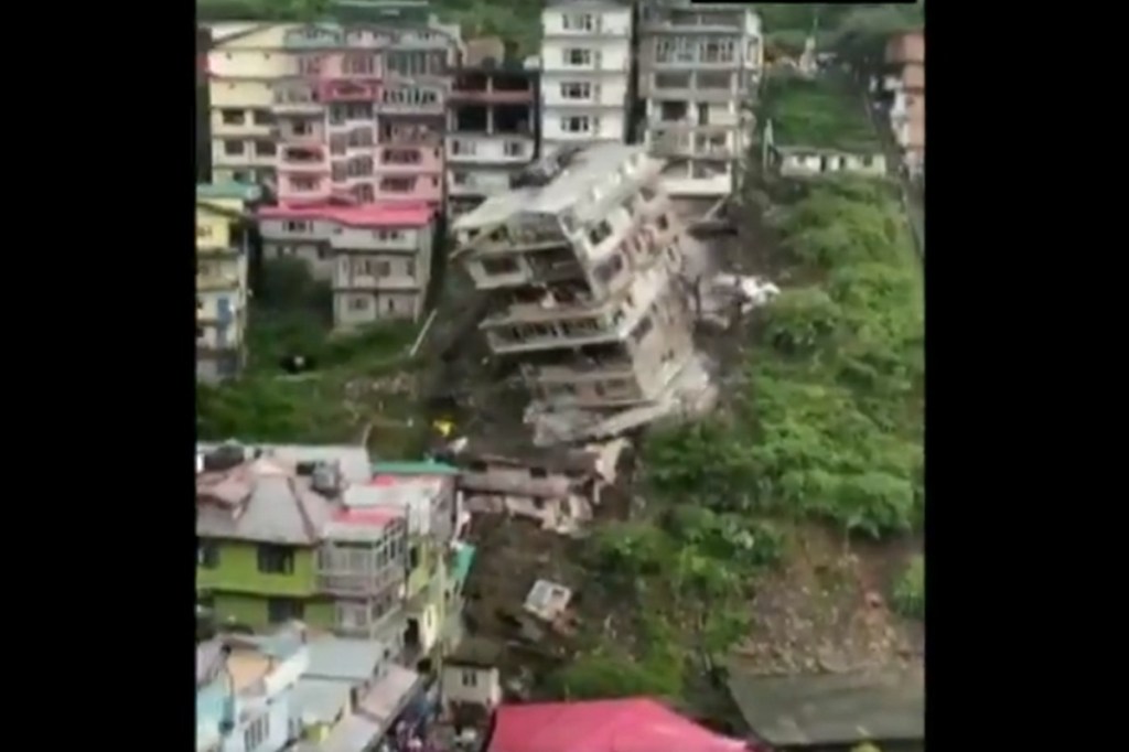 8-storey building collapses after massive landslide in Shimla – Watch video - Science News | The ...