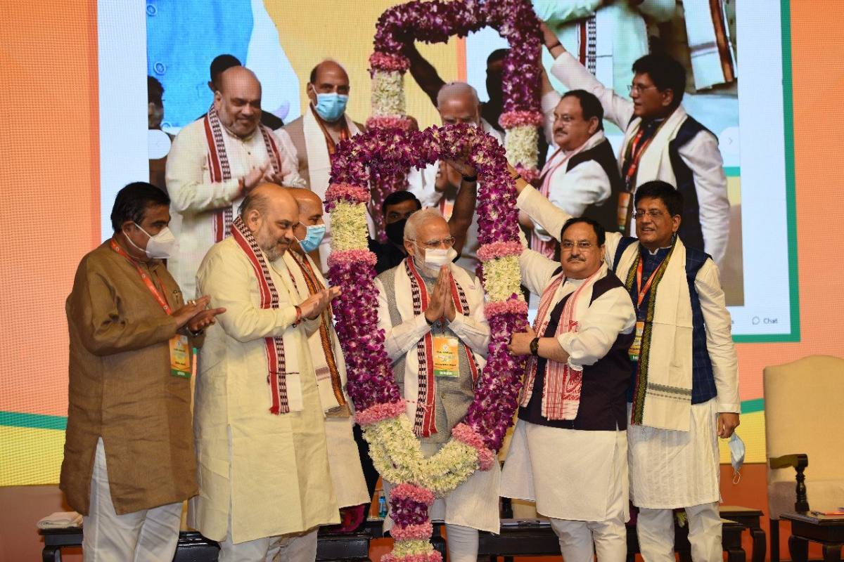 BJP national executive meeting highlights: PM Modi felicitated, Nadda ...