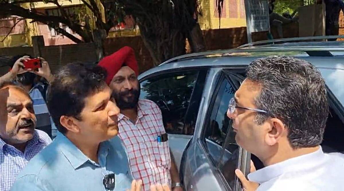 WATCH: On camera, AAP, BJP leaders spar over government schools in Delhi - India News | The ...