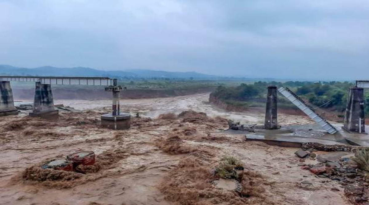 Himachal Pradesh rain: Railway bridge collapses as landslides, flash floods wreak havoc in hill ...