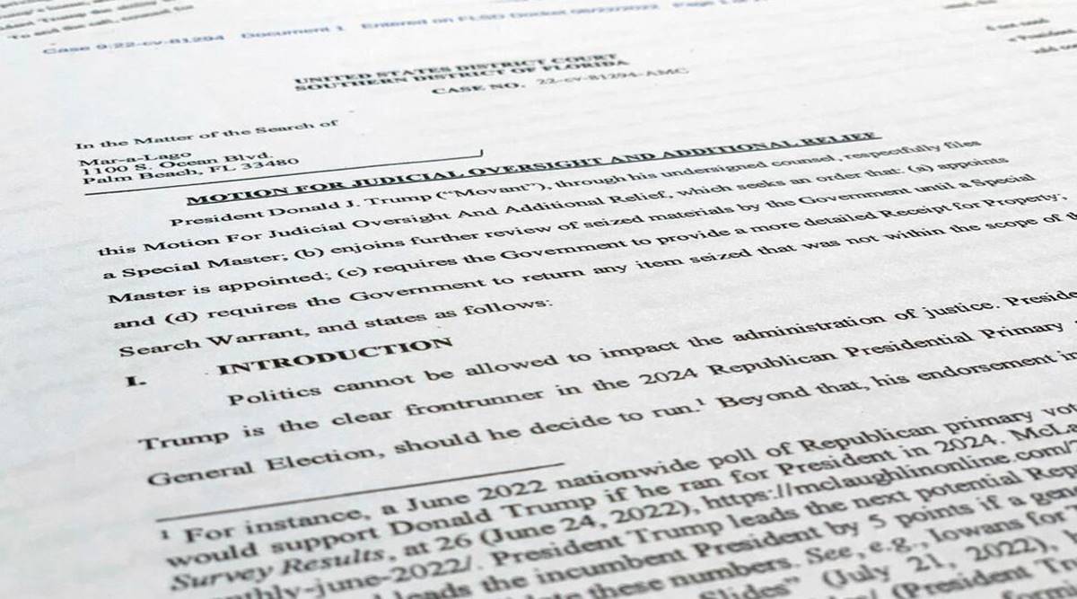 Donald Trump seeks special master to review Mar-a-Lago documents - World News | The Financial ...