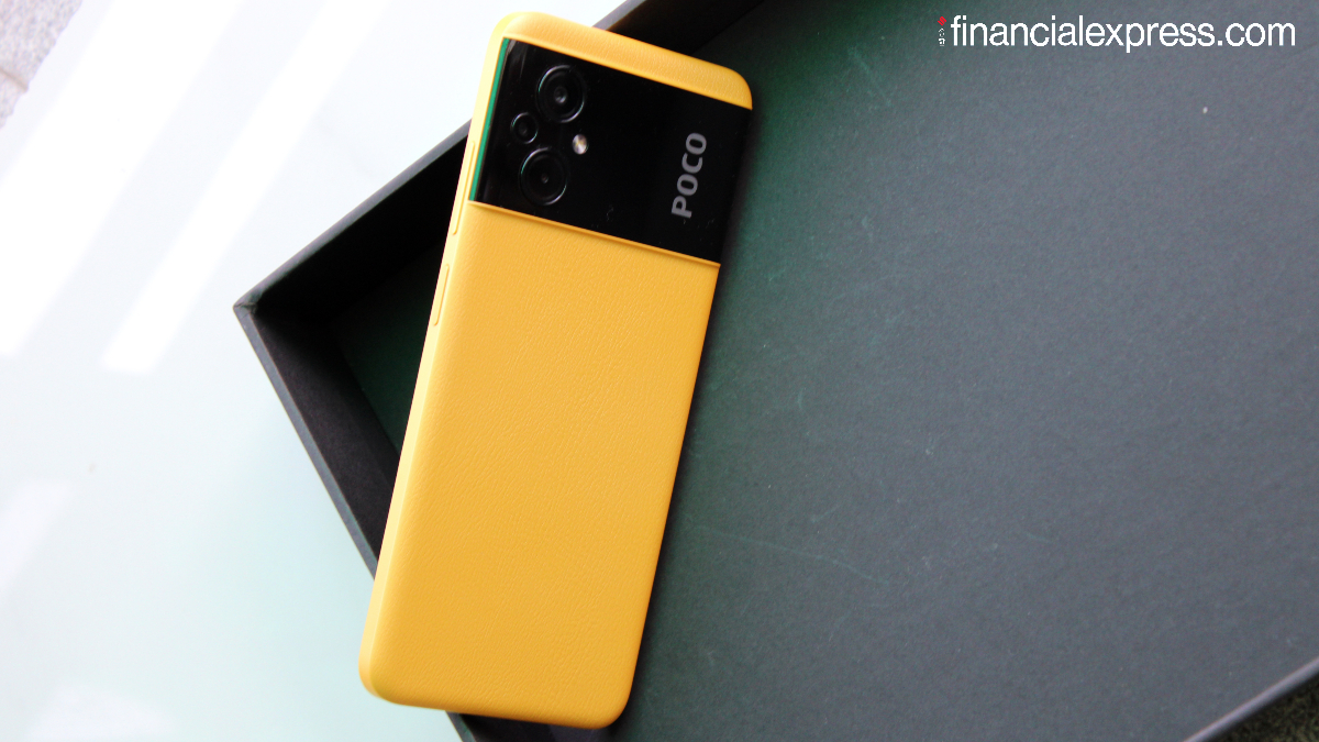 Poco M5 budget phone with leather-like textured back design, Helio G99 ...