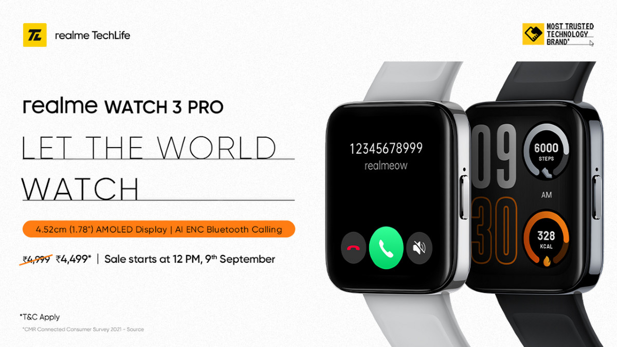 Realme Watch 3 Pro, Realme Buds Air3s launched in India: Full specs ...