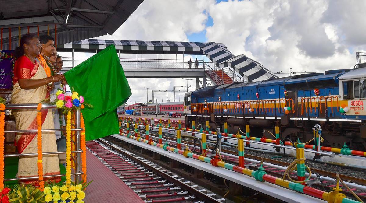 Expanding rail connectivity in North-East: President Murmu flags off ...