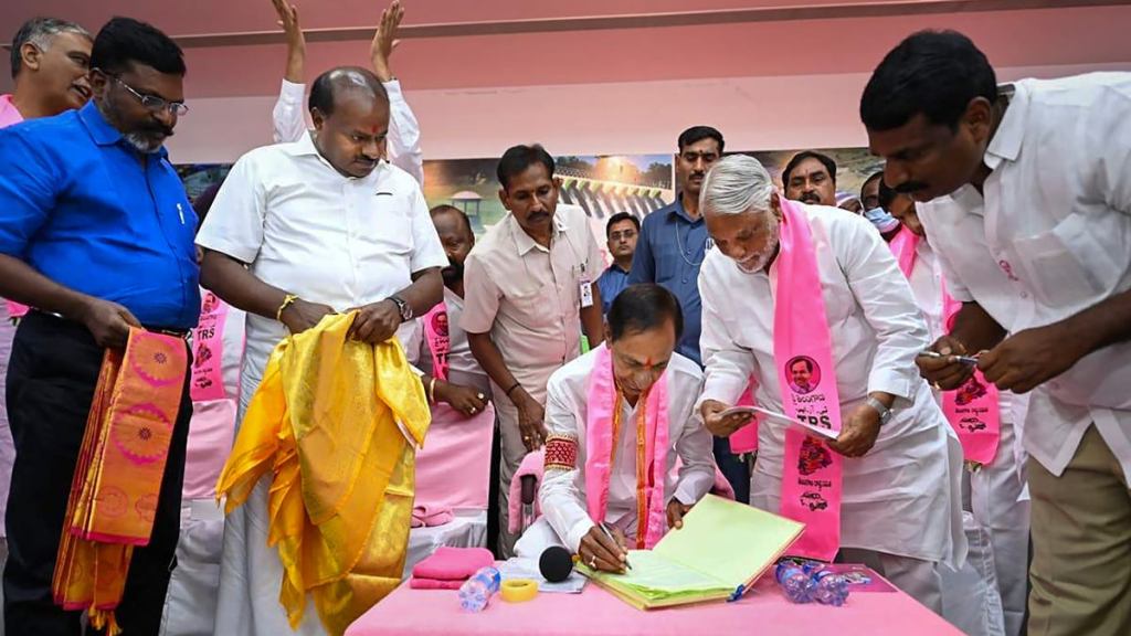 With 2024 LS polls in sight, KCR-led Telangana Rashtra Samithi renamed Bharat Rashtra Samithi ...