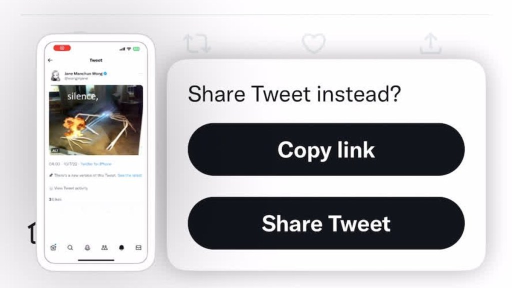 Twitter would much rather like you to share a tweet, not screenshot it ...
