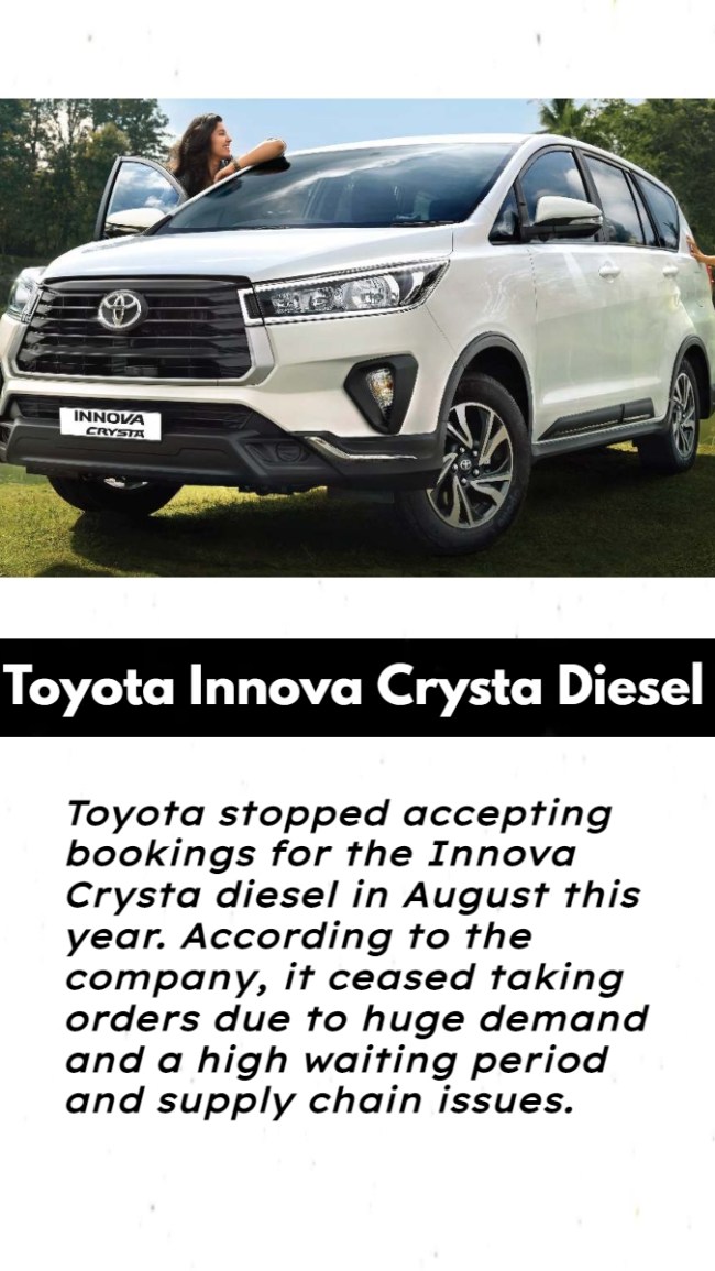 Toyota Innova Crysta Diesel: Bookings re-opening soon!
