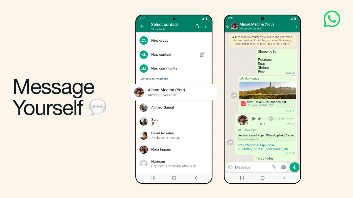 WhatsApp to roll out ‘Message Yourself’ feature soon, here’s how to use it - Technology News ...