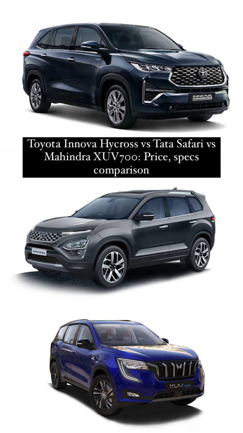 2023 Toyota Innova HyCross vs rivals: Price comparison