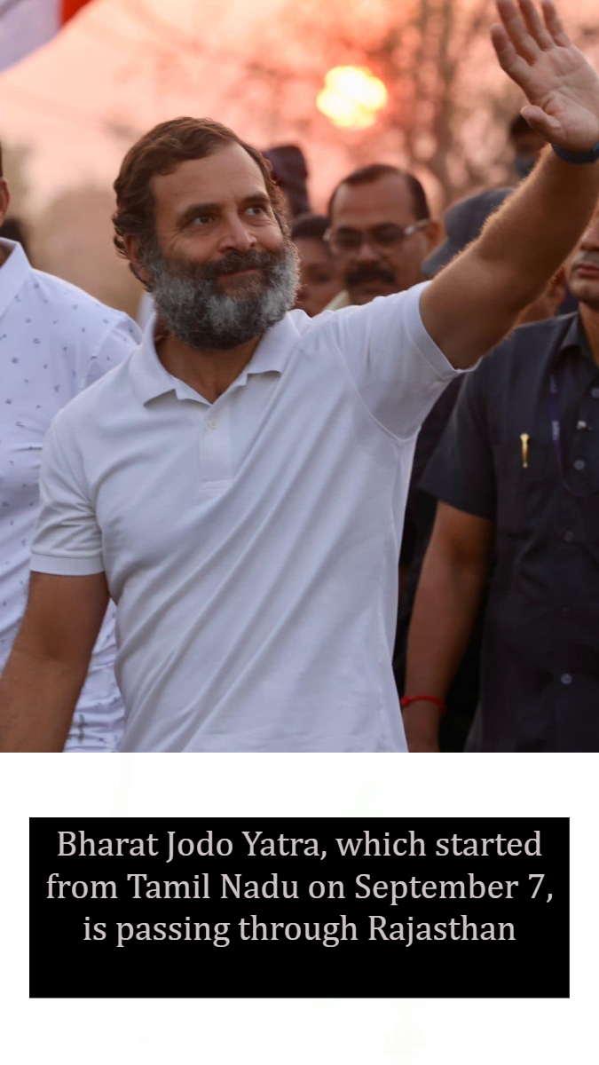 Former RBI Governor Raghuram Rajan joins Rahul Gandhi during Bharat Jodo Yatra in Rajasthan ...